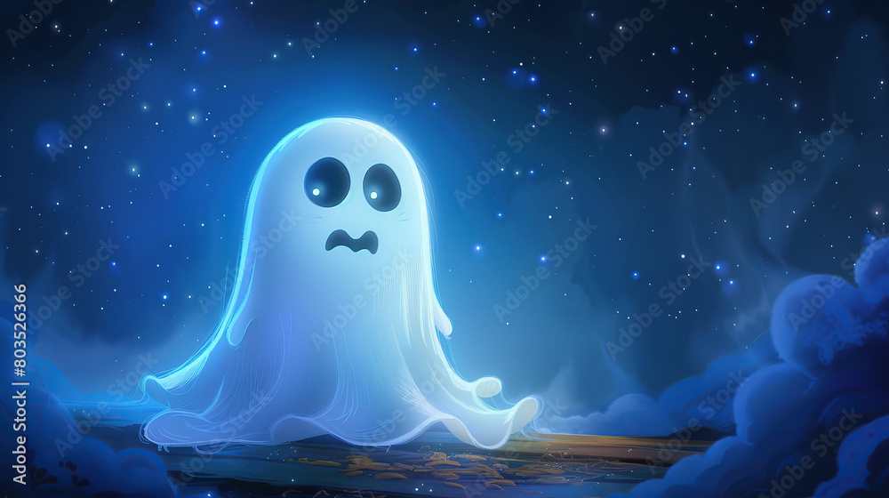 cartoon, ghost, spooky, character, haunted, animation, spectral ...