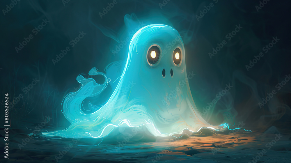 cartoon, ghost, spooky, character, haunted, animation, spectral ...