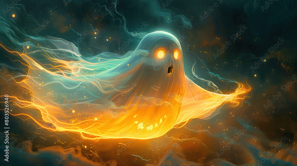 cartoon, ghost, spooky, character, haunted, animation, spectral ...