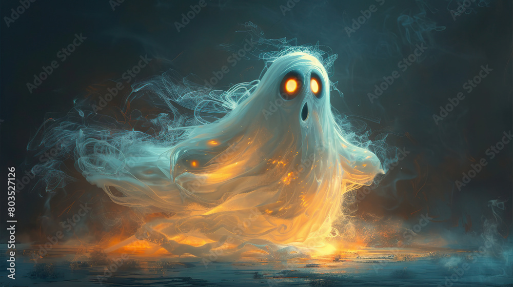 cartoon, ghost, spooky, character, haunted, animation, spectral ...