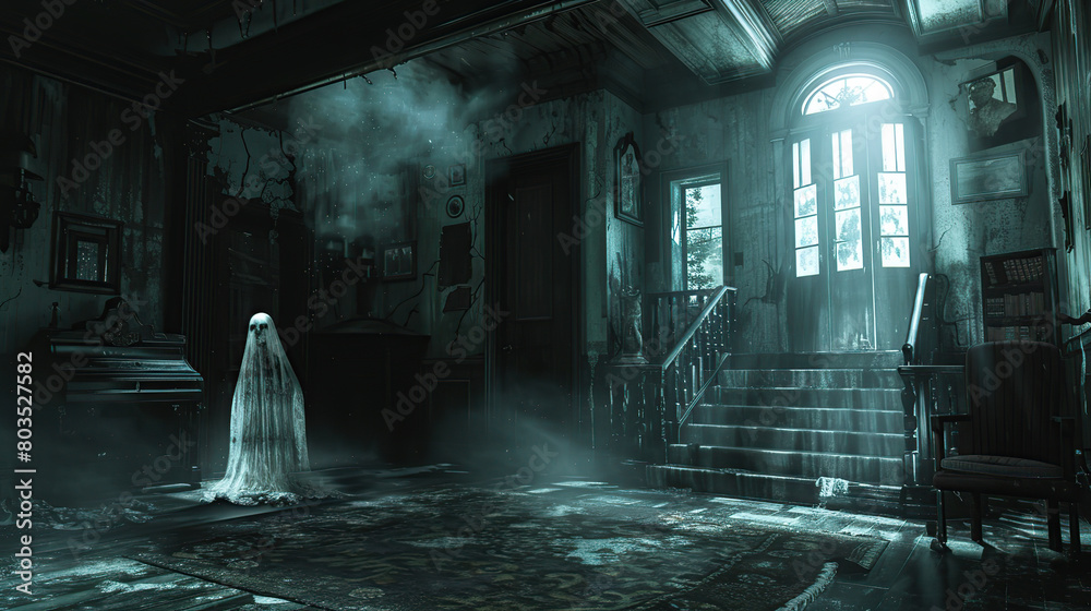 cartoon, ghost, spooky, character, haunted, animation, spectral ...