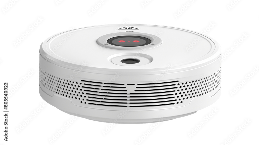 A smart smoke detector with a carbon monoxide sensor on a transparent ...