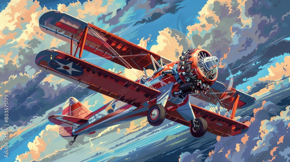 Transform the nostalgic charm of a biplane into a striking pixel art ...