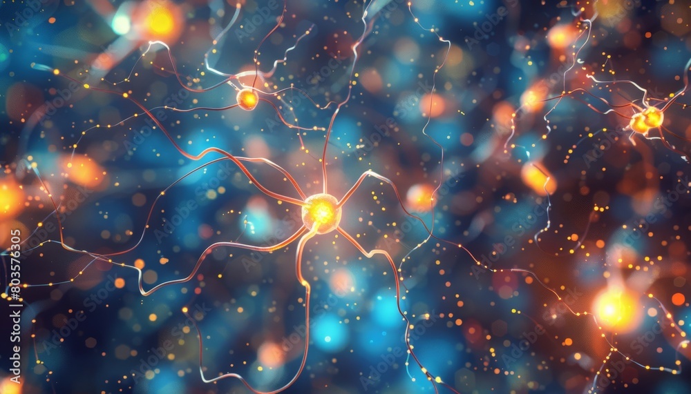 The image shows a bunch of neurons which is a beautiful picture of ...