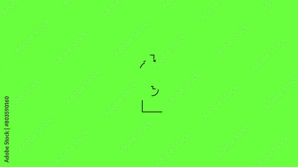 outline Fire extinguisher icon 4k animation on Greenscreen background ...