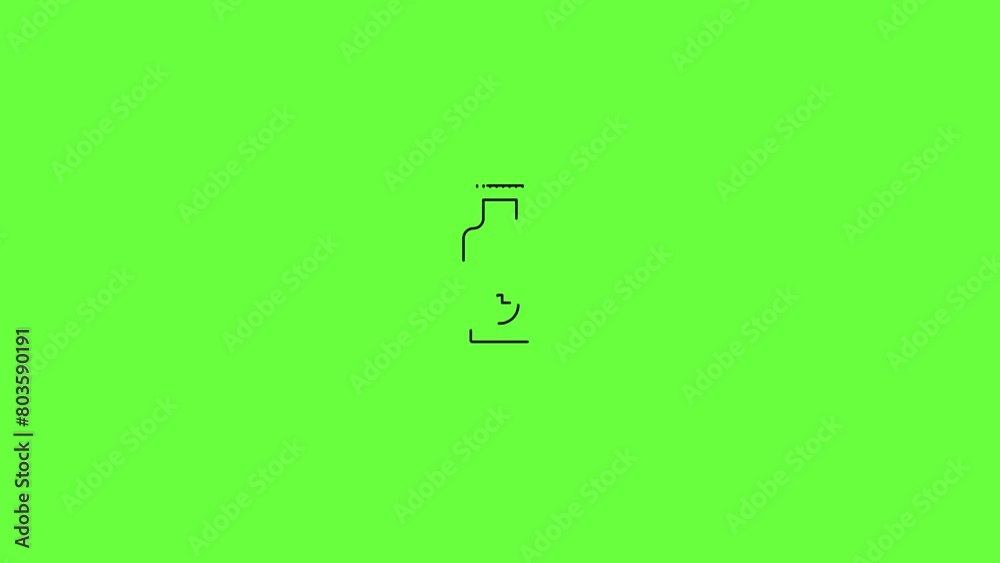 outline Medicine bottle and pills icon animation on Greenscreen ...