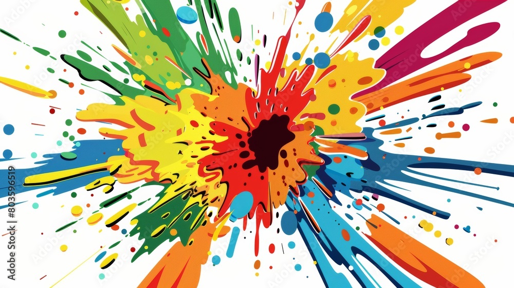 Color Cartoon explosion BINGO! Cartoon explosion on a white back ...