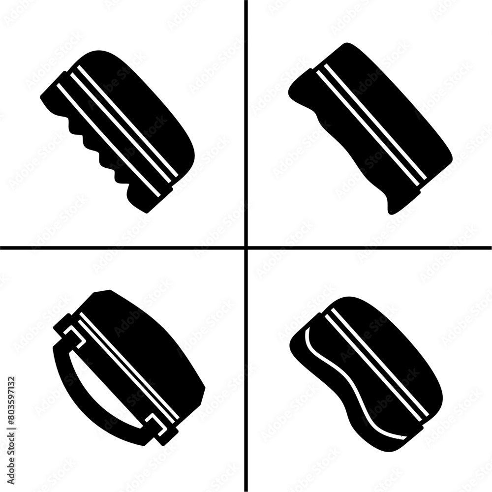 Vector black and white illustration of eraser icon for business. Stock ...