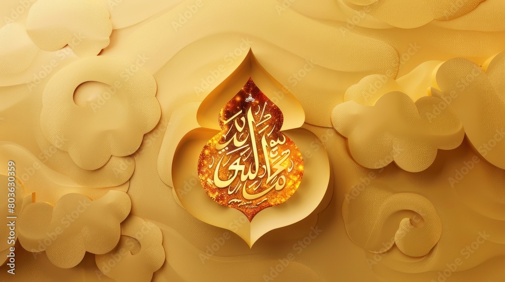calligraphic inscription translated into English as Feast of the ...