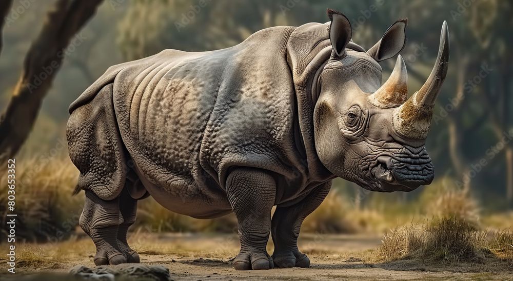 Indian Rhinoceros (Rhinoceros unicornis), is a Rhinoceros Species ...