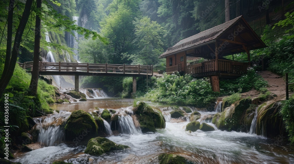 Hiking through the lush trails of the Black Forest in Germany, with ...