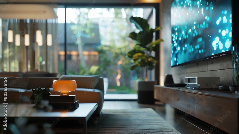 Craft a sleek, modern interior design setting using pixel art to ...