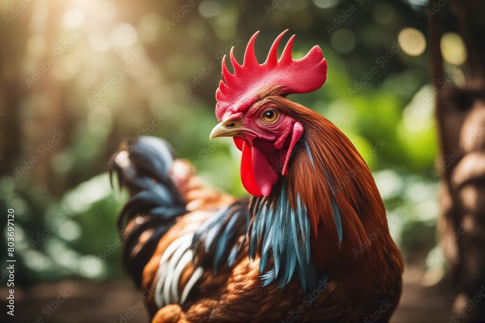 'rooster chicken fighter thailand animal kingdom chordata aves bantam ...