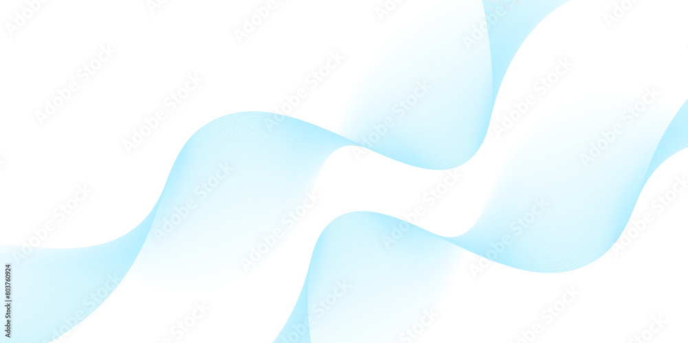 Abstract background with blue wavy and curvy lines Isolated on ...