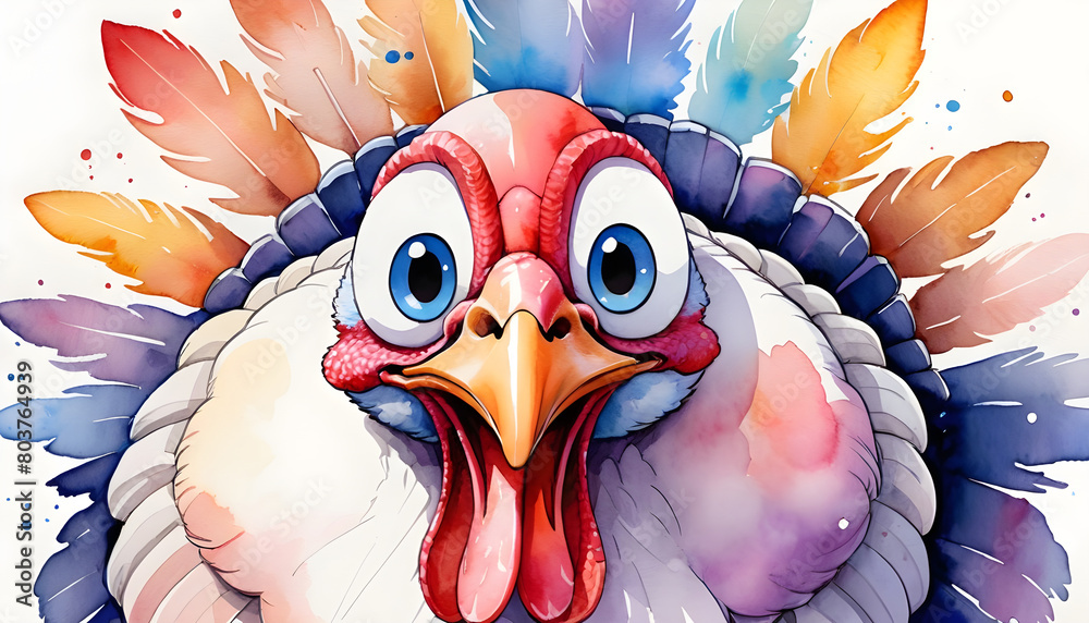Hand drawn cartoon turkey illustration material Stock Illustration ...