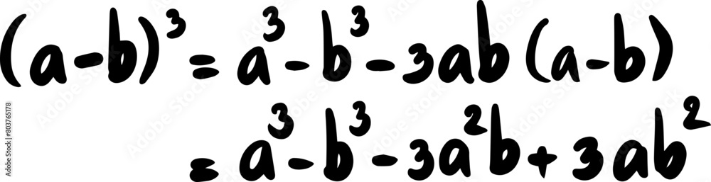 Algebra formulas math handwriting Stock Vector | Adobe Stock