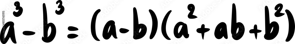 Algebra formulas math handwriting Stock Vector | Adobe Stock