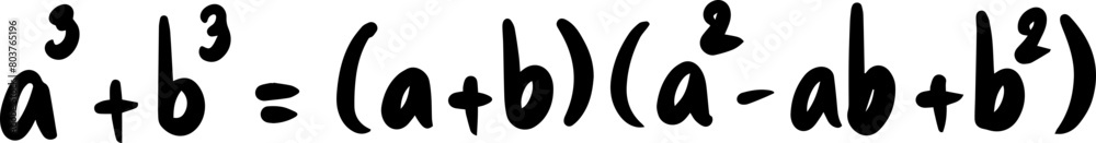 Algebra formulas math handwriting Stock Vector | Adobe Stock