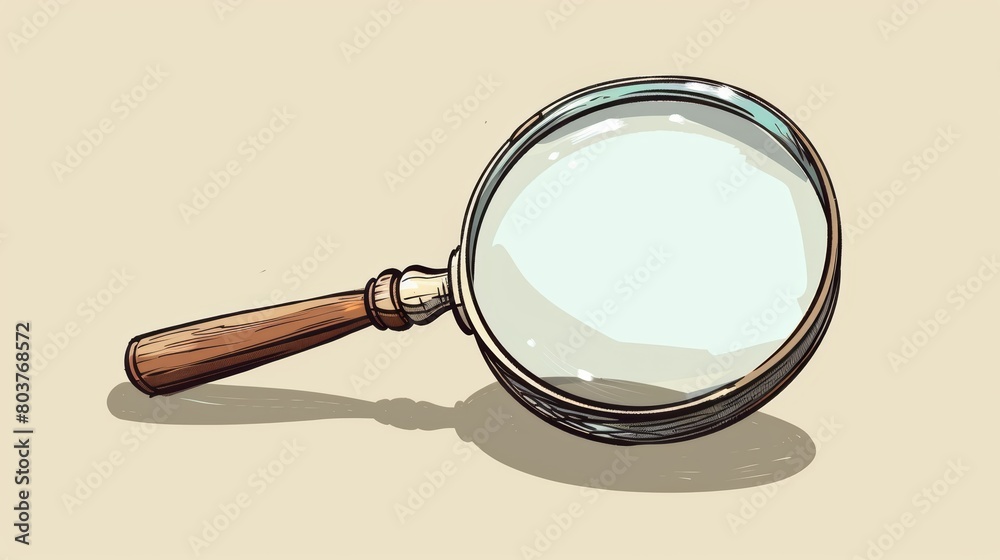 hand drawn quirky cartoon magnifying glass. cartoons. Illustrations ...