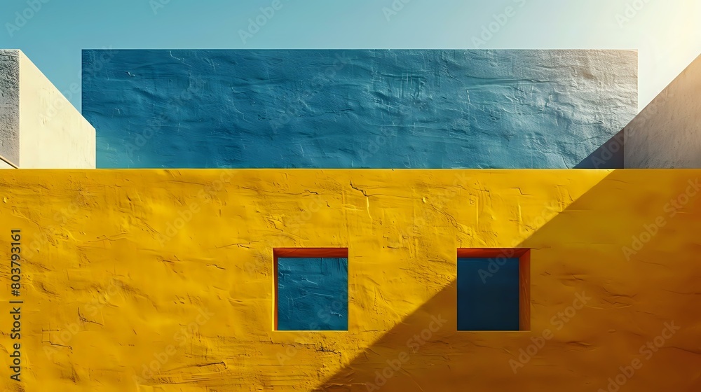 Clean and Modern Composition with Striking Color Contrast and Lively ...