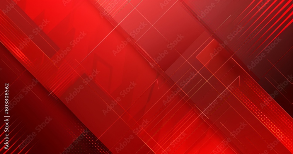 A high-resolution red background adorned with dynamic diagonal lines ...