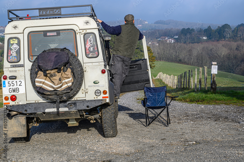 01/29/2022, Urrugne, french basque country, France, rear of a land ...