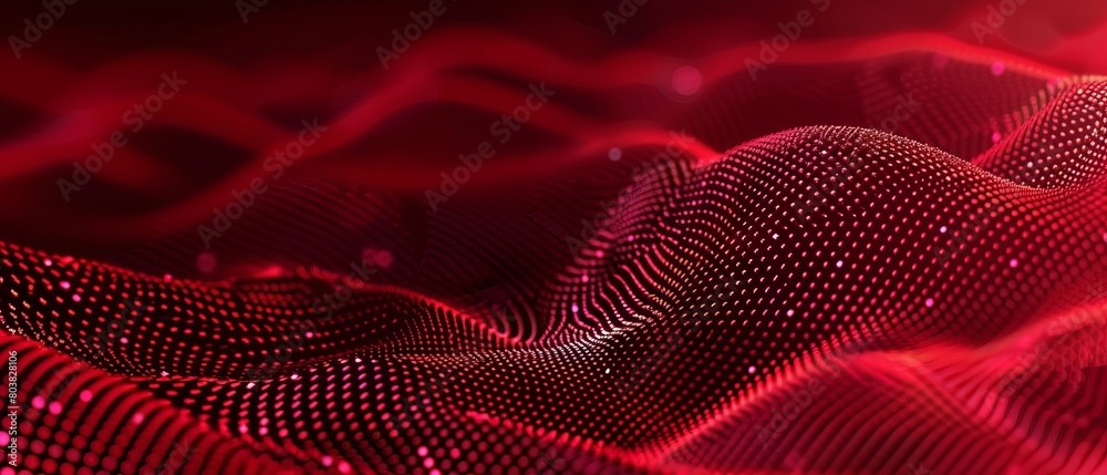 Red gradient background, red dots wave texture background, abstract ...