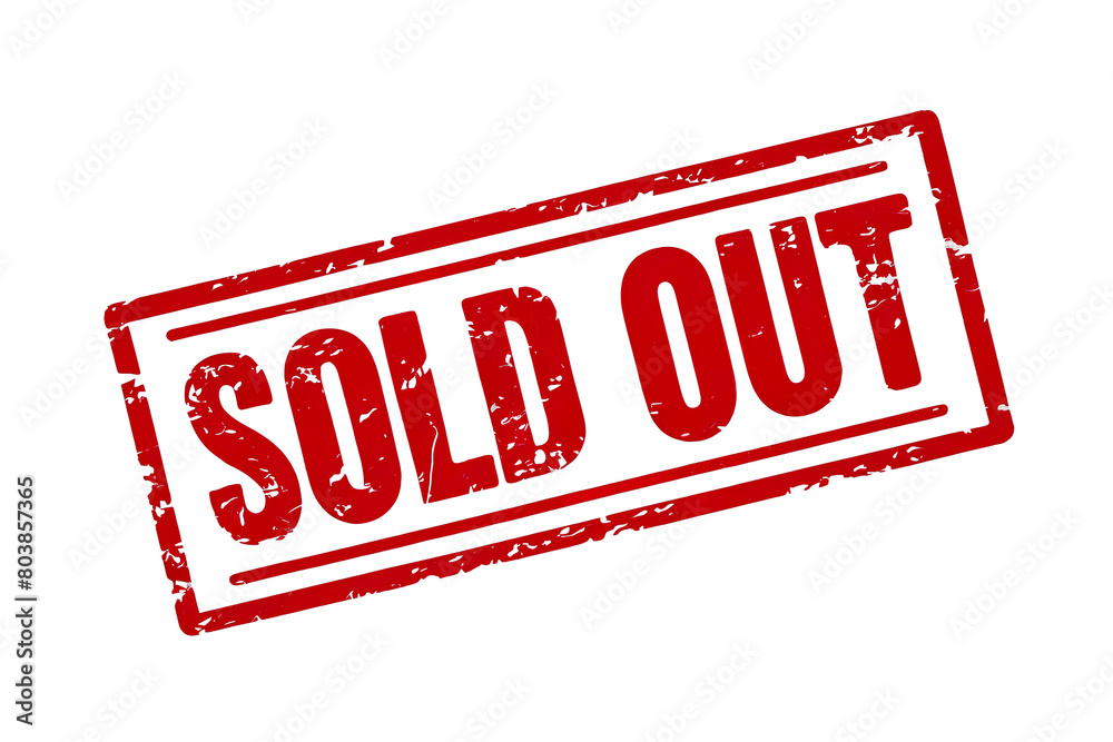 Vector realistic isolated red rubber stamp of Sold Out logo for ...