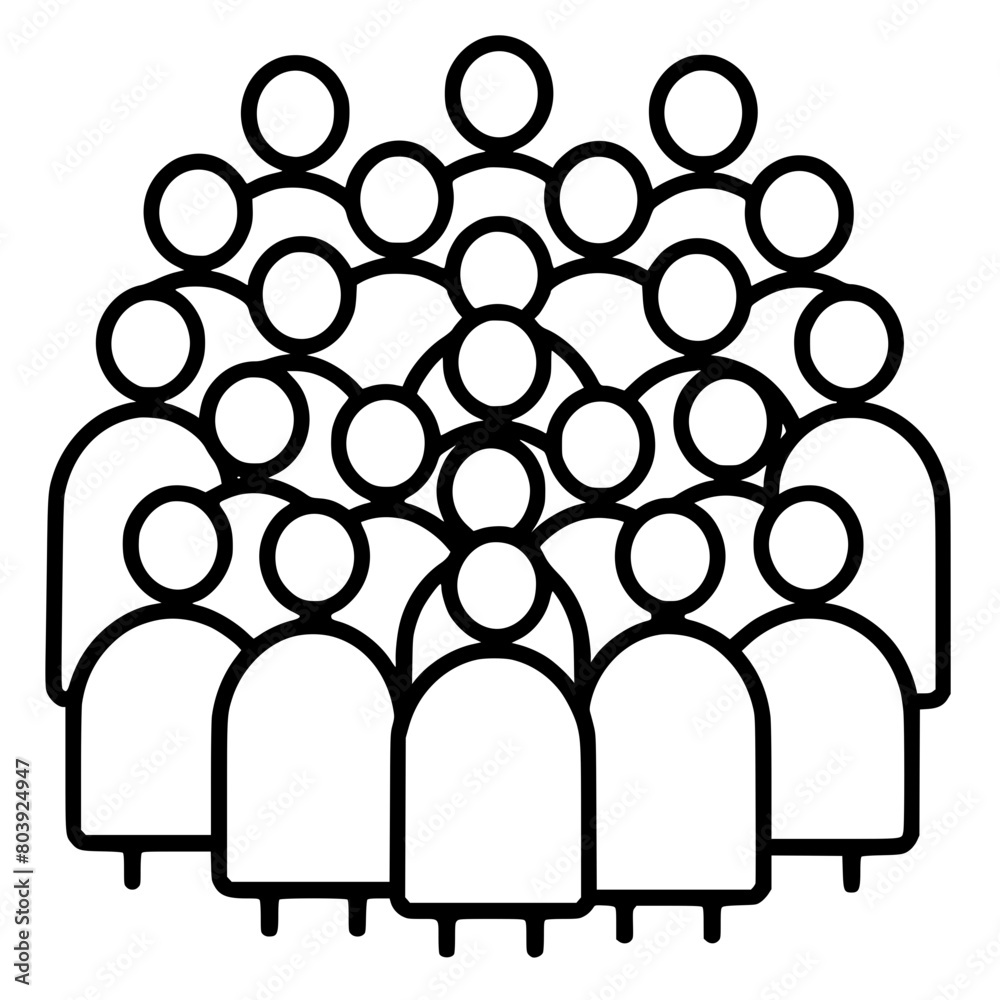 Vecteur Stock teamwork icon, crowd icon, leadership icon, community ...