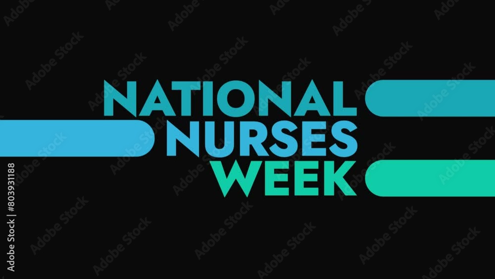 Vidéo Stock National Nurses Week colorful motion graphics seamlessly ...
