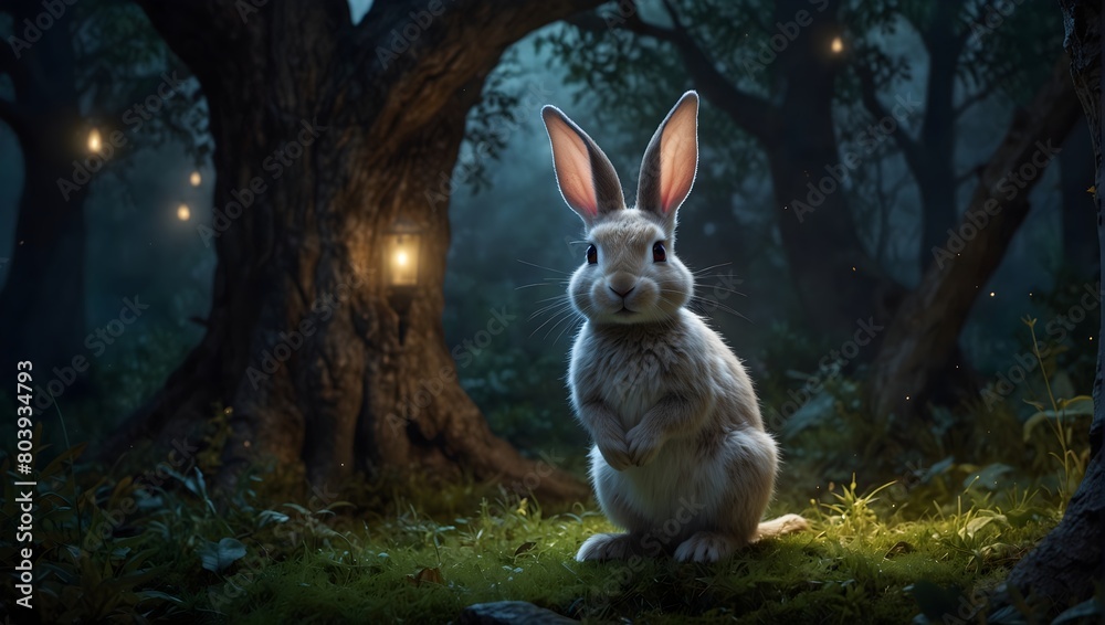 A fantasy tale where a timid rabbit discovers a hidden realm of magic ...