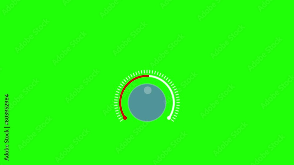 4k button Red to Green color animation knob of maximum and minimum ...