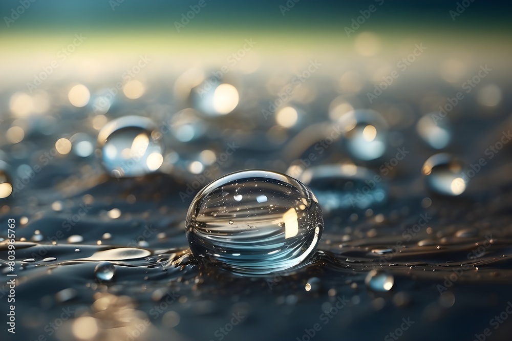 Abstract Water Bubbles A Splash of Liquid and Light in a Transparent ...