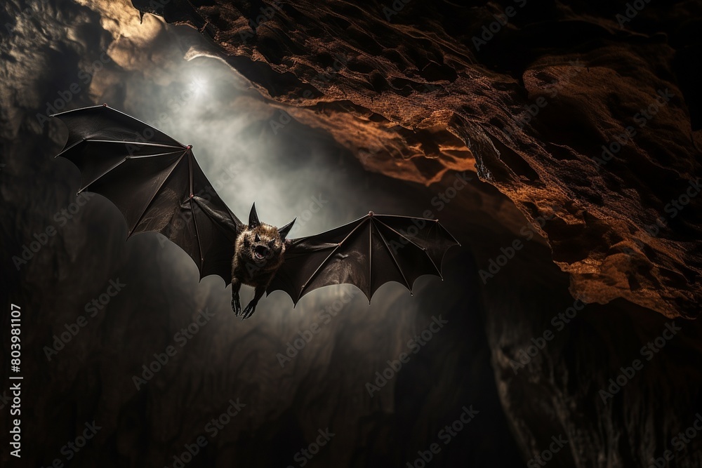 Bat, A Spectacle of Horror, Monstrous Flight for Halloween Chills in ...