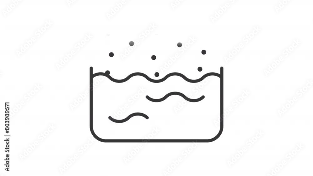 Vidéo Stock Evaporation line animation. Rainwater reservoir animated ...