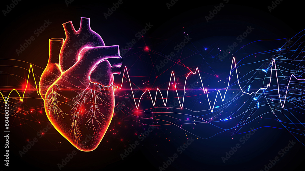 The normal sinus rhythm of the human heart, registering an ...