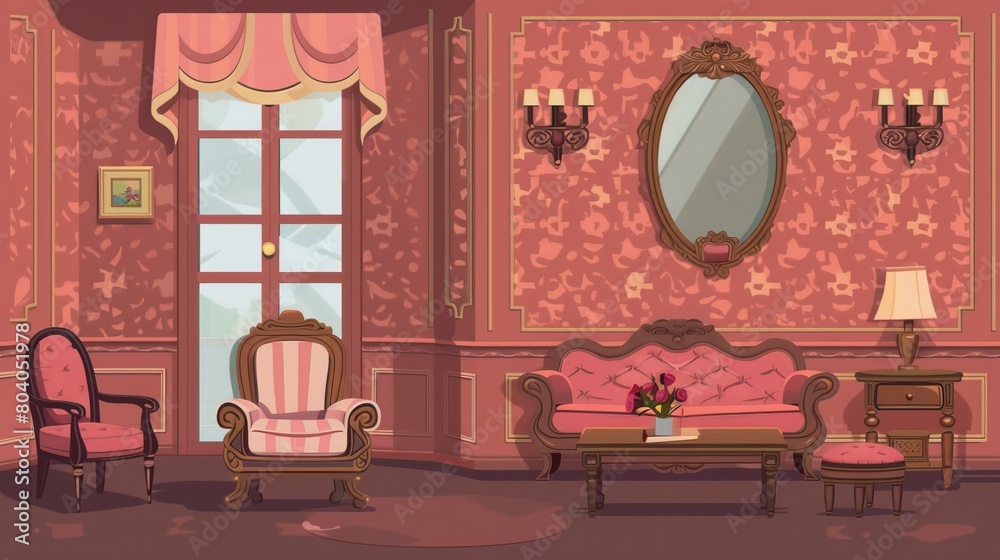 This is a classic Victorian living room in the traditional style, with ...