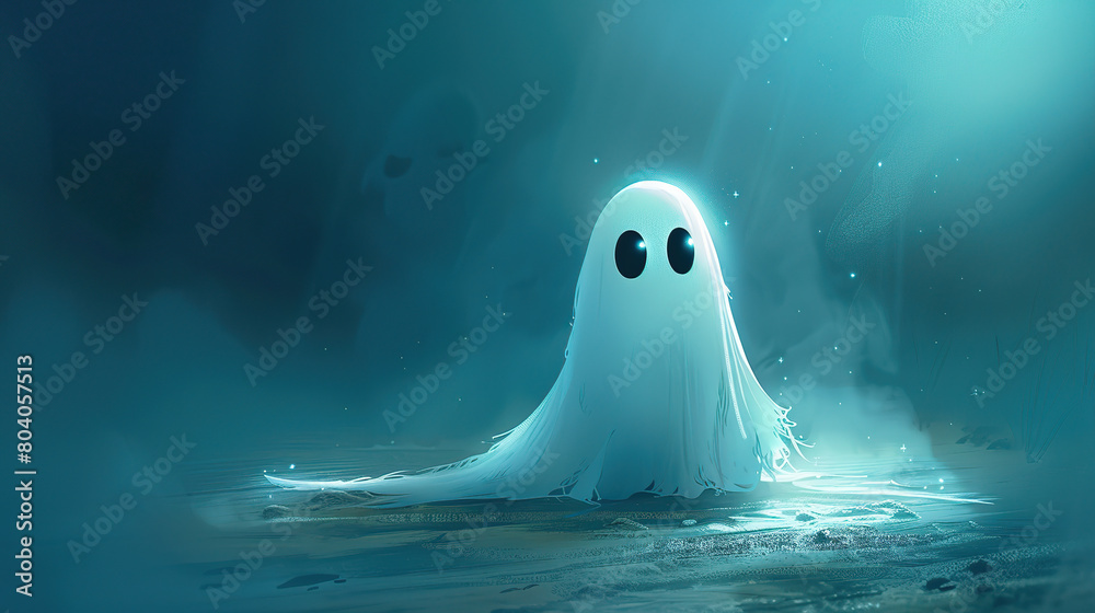 cartoon, ghost, spooky, character, haunted, animation, spectral ...
