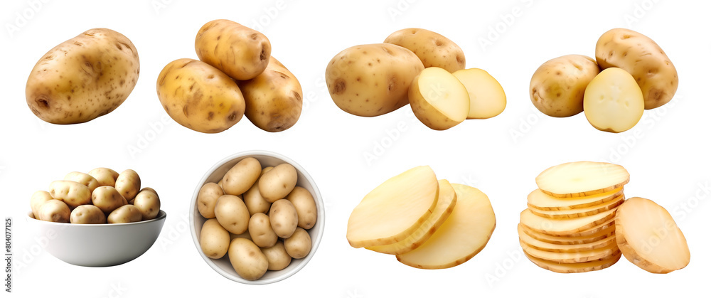 Potato potatoes vegetable, many angles and view side top front cluster ...