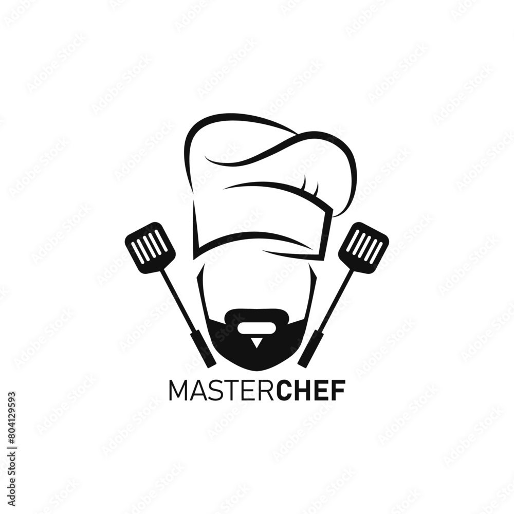 Master chef food logo vector design. Stock Vector | Adobe Stock