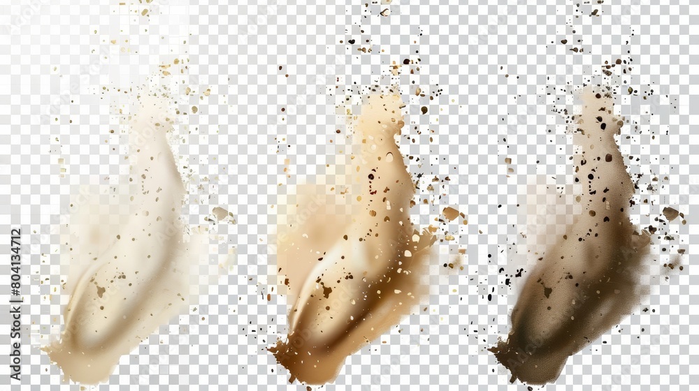 Scrub cream swatches isolated on transparent background. Modern ...