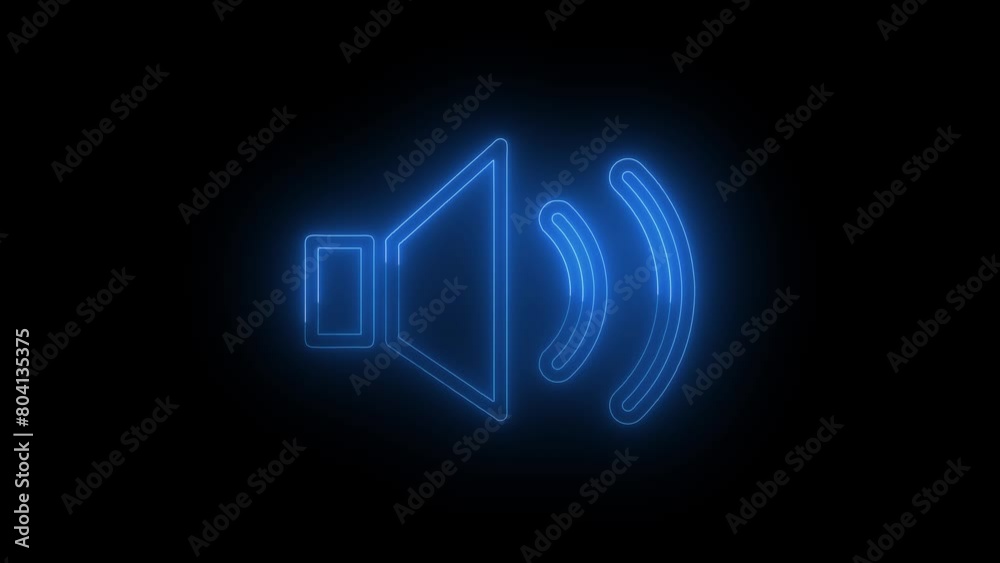 4k Animation of speaker volume. voice and soundtrack wave equalizer ...