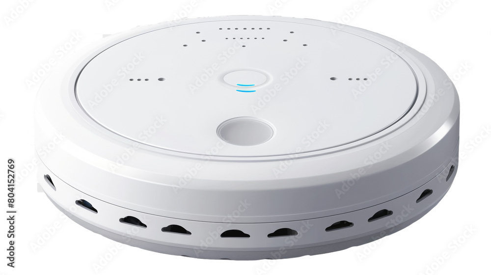 A smart water leak detector with a siren on a transparent background ...