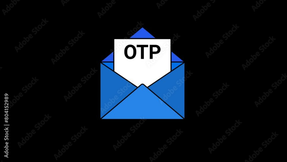 Vidéo Stock OTP message in Email Animated icon with transparent ...