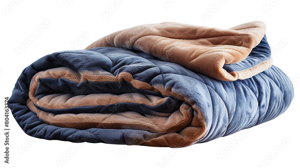 A smart electric blanket with temperature zones on a transparent ...