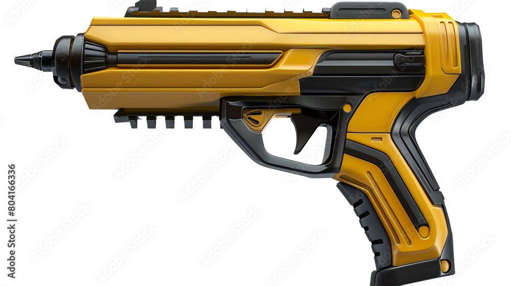A smart electric nail gun with depth adjustment on a transparent ...