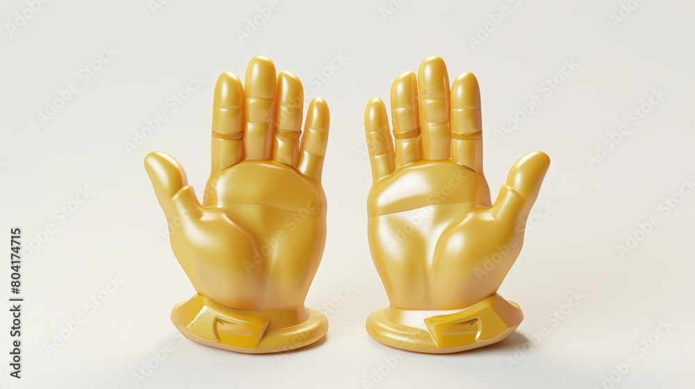 The prayers gesture 3d render icons. Prayer arms front view and angle ...