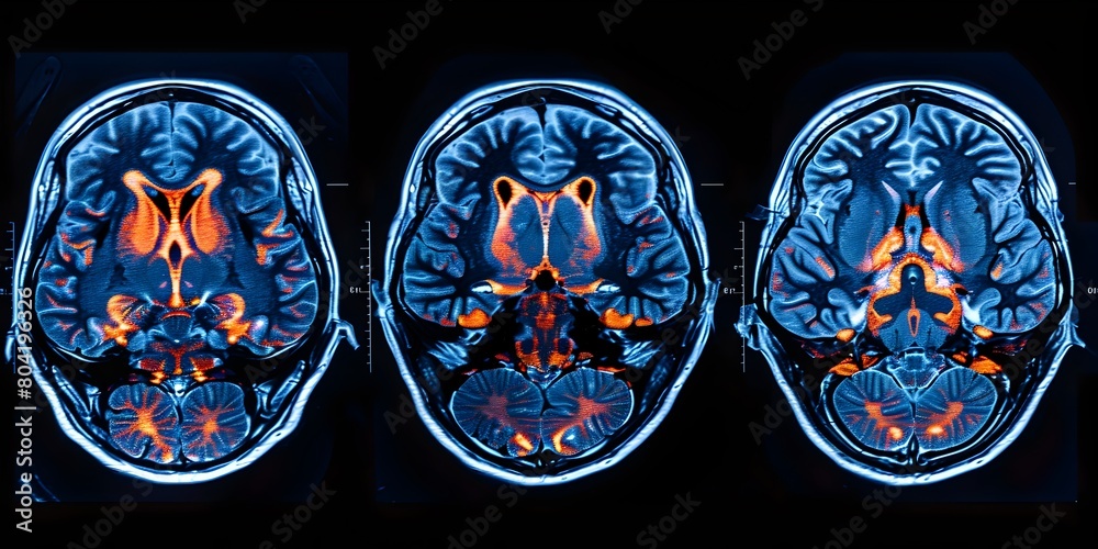 High Tech Brain Scan Visualizing Different Neurological Sections for ...