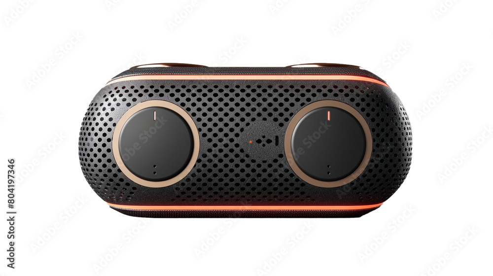 An intelligent portable speaker with ambient sound adjustment on a ...