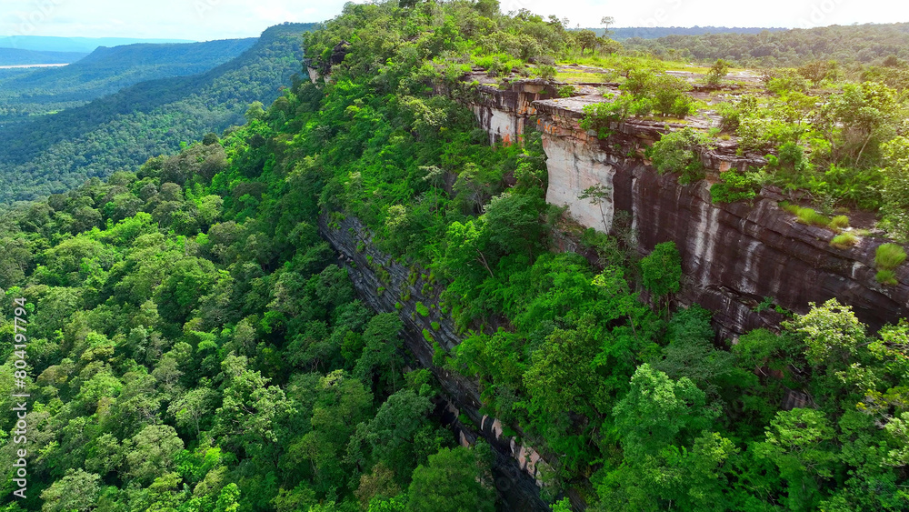 Pha Taem's stunning beauty captured from above by drone, showcasing its ...
